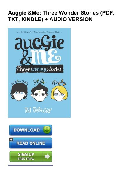 (SKYROCKET) Auggie & Me: Three Wonder Stories eBook PDF Download