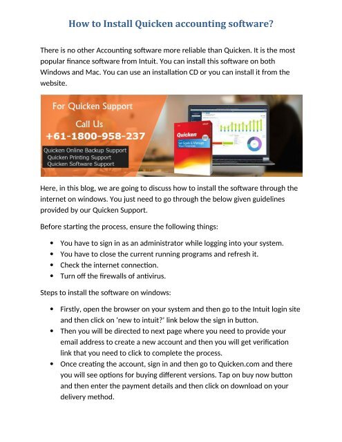 How to Install Quicken Accounting Software?