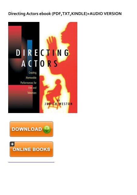(SECRET PLOT) Directing Actors eBook PDF Download