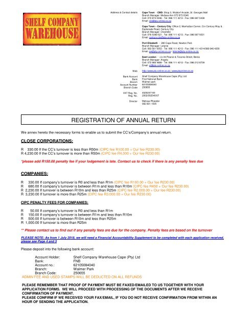 1. ANNUAL RETURNS EXAMPLE