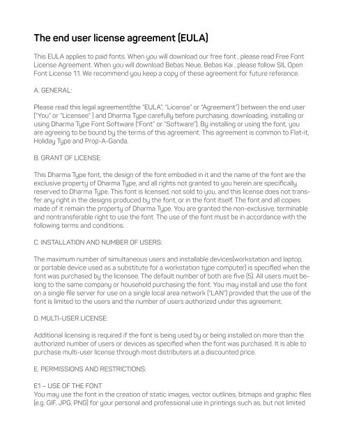 Bebas Neue - SIL Open Font License 1.1