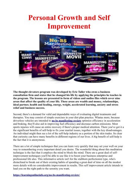 Personal Growth and Self Improvement