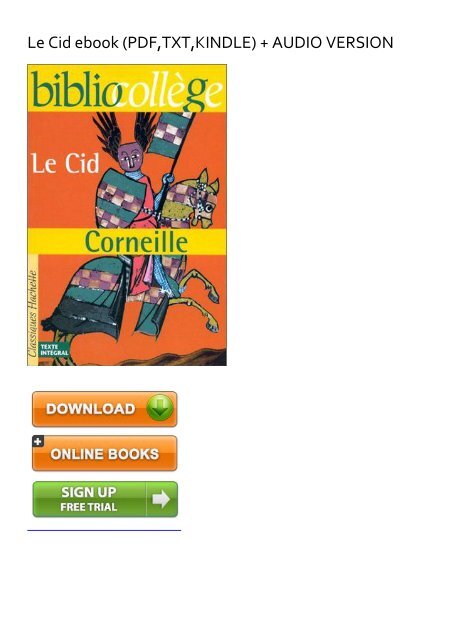 le cid corneille pdf download