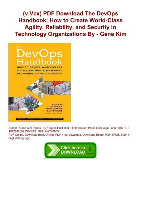 (v.Vcx) PDF Download The DevOps Handbook: How to Create World-Class Agility, Reliability, and ...