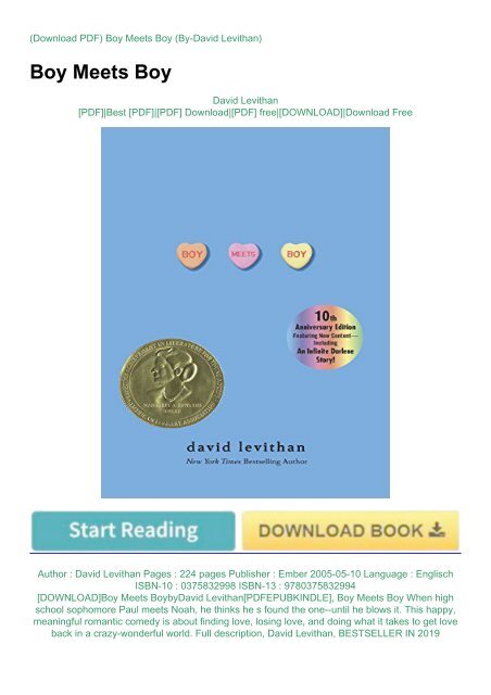 [DOWNLOAD]Boy Meets BoybyDavid Levithan[PDFEPUBKINDLE]