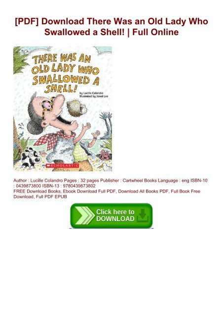 [PDF] Download There Was an Old Lady Who Swallowed a Shell! | Full Online