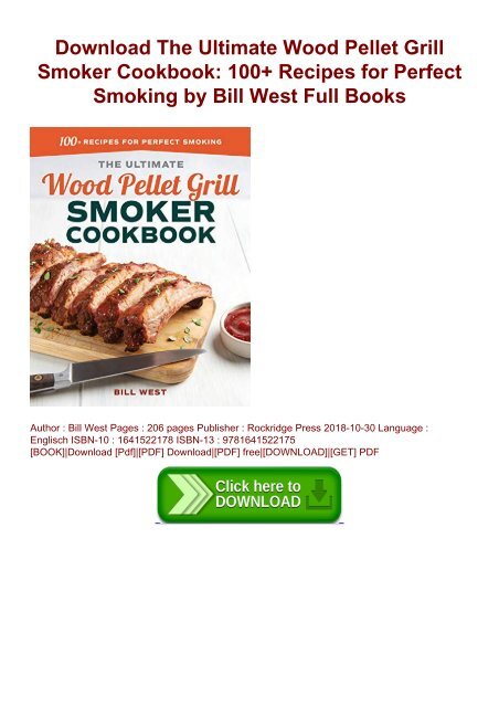 Download The Ultimate Wood Pellet Grill Smoker Cookbook: 100+ Recipes ...