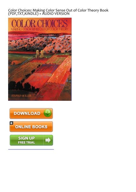 Best [PDF] Color Choices: Making Color Sense Out of Color Theory by ...