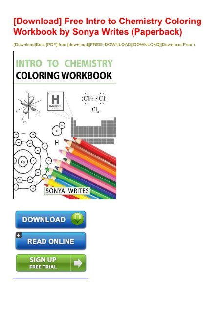 [Download] Free Intro to Chemistry Coloring Workbook by Sonya Writes ...