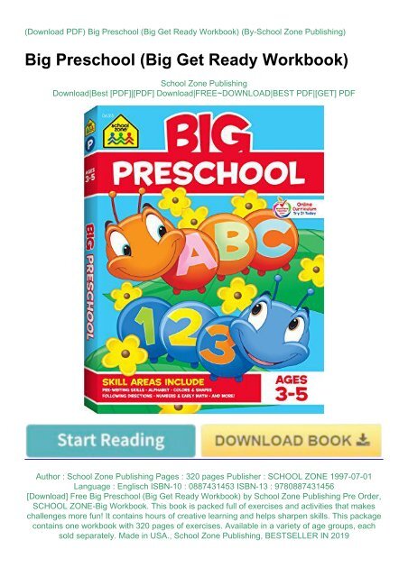 [Download] Free Big Preschool (Big Get Ready Workbook) by School Zone ...