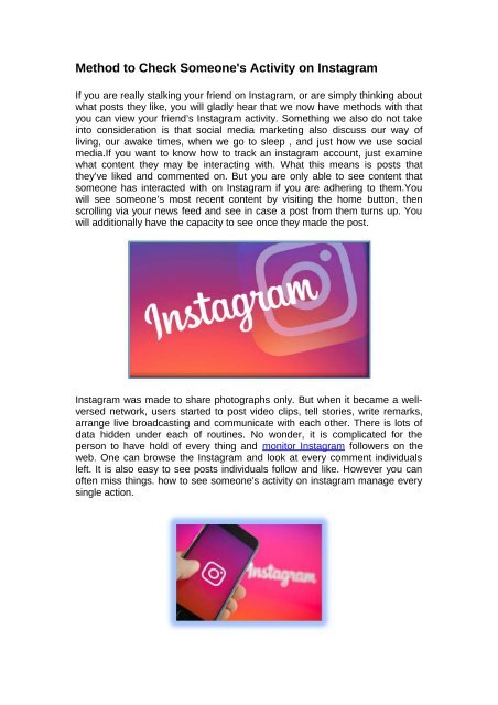 Method to Check Someones Activity on Instagram_PDF