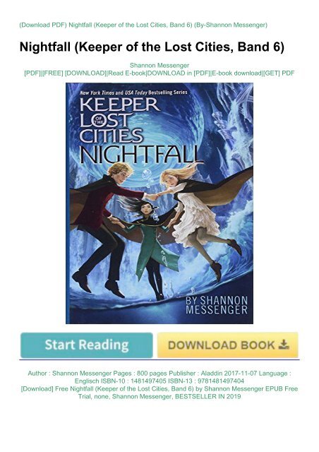 [Download] Free Nightfall (Keeper of the Lost Cities, Band 6) by ...