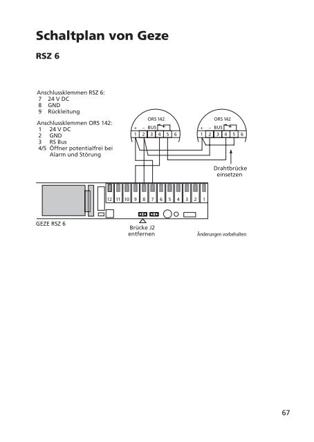 Schaltplan von Geze RSZ 5