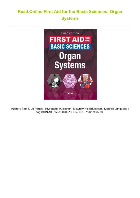 Read.Online First Aid for the Basic Sciences: Organ Systems