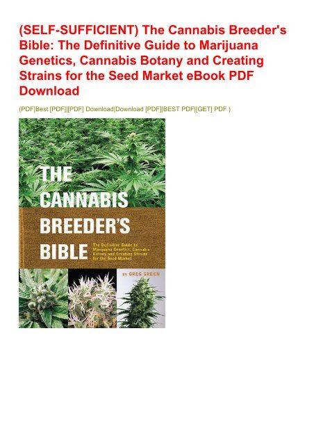 The cannabis grow bible greg green download - pvsapje