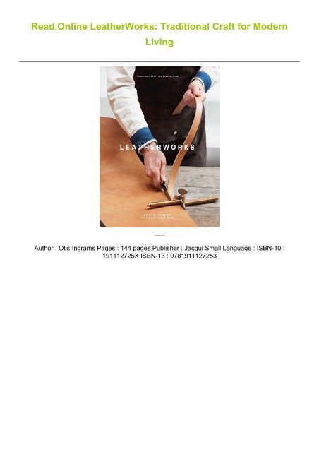 Read.Online LeatherWorks: Traditional Craft for Modern Living