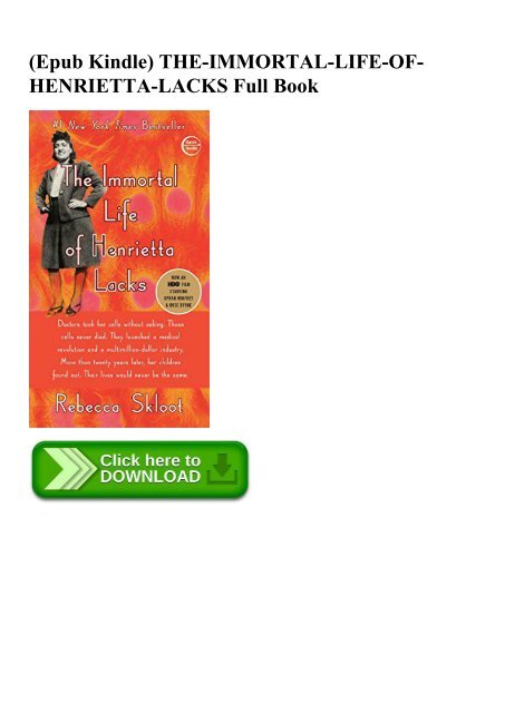 (Epub Kindle) THE-IMMORTAL-LIFE-OF-HENRIETTA-LACKS Full Book