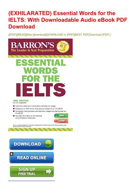 (EXHILARATED) Essential Words for the IELTS: With Downloadable Audio ...