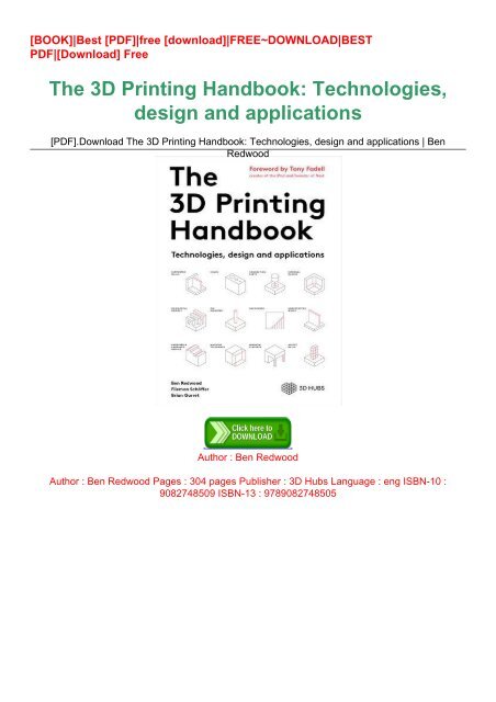 [PDF].Download The 3D Printing Handbook: Technologies, design and ...