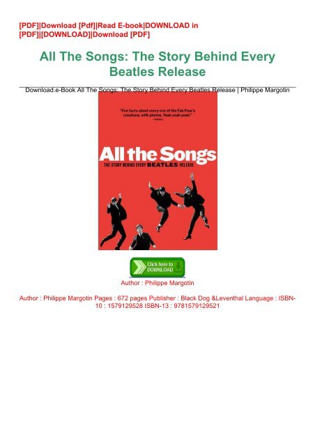 Download.e-Book All The Songs: The Story Behind Every Beatles Release