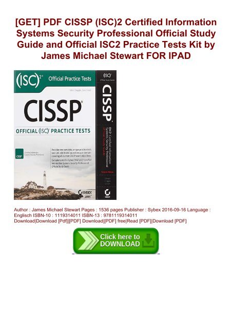 [GET] PDF CISSP (ISC)2 Certified Information Systems Security Professional Official Study Guide ...