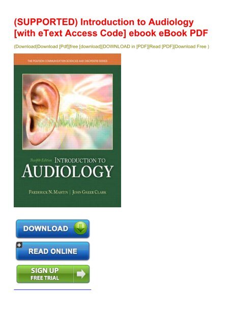 -SUPPORTED-Introduction-to-Audiology-with-eText-Access-Code-ebook-eBook-PDF