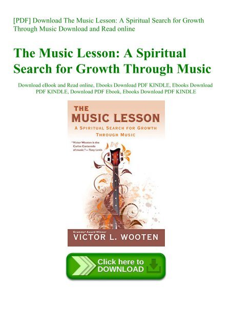 [PDF] Download The Music Lesson A Spiritual Search for Growth Through ...