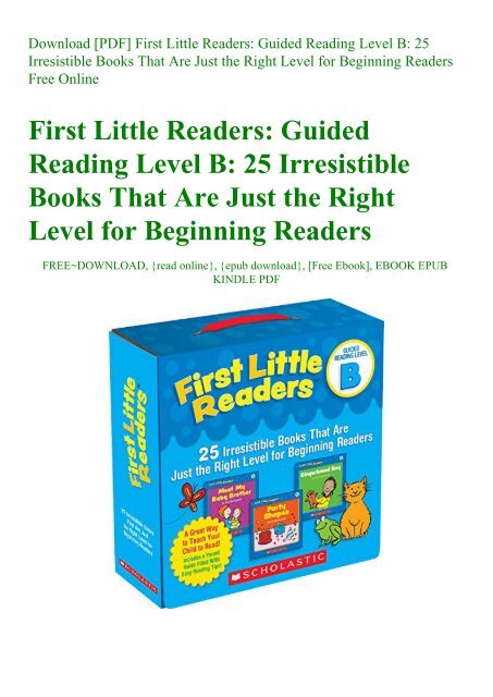 Download [PDF] First Little Readers Guided Reading Level B 25 ...