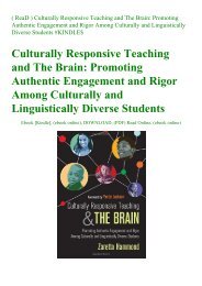 DOWNLOAD EBOOK Culturally Responsive Teaching and The Brain: Promoting ...