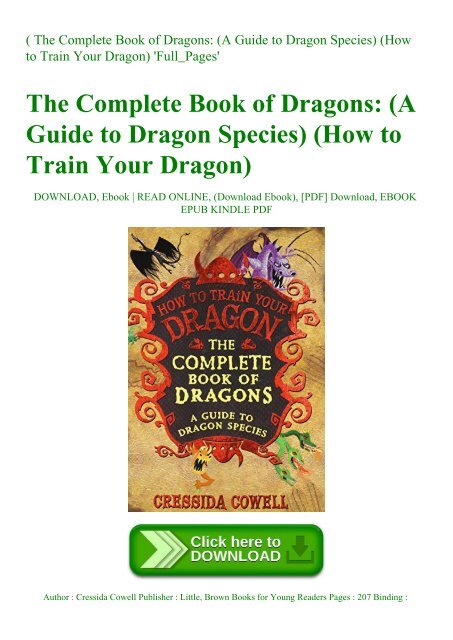 (B.O.O.K.$ The Complete Book of Dragons (A Guide to Dragon Species ...