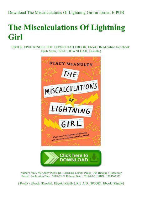 Download The Miscalculations Of Lightning Girl in format E-PUB