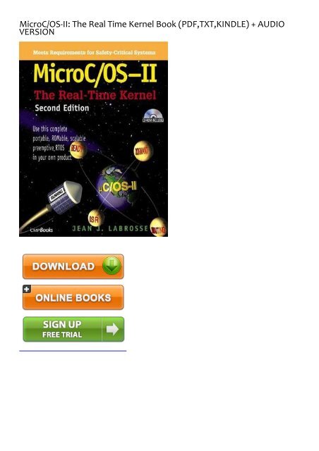 (Collectible) Book MicroC/OS-II: The Real Time Kernel eBook