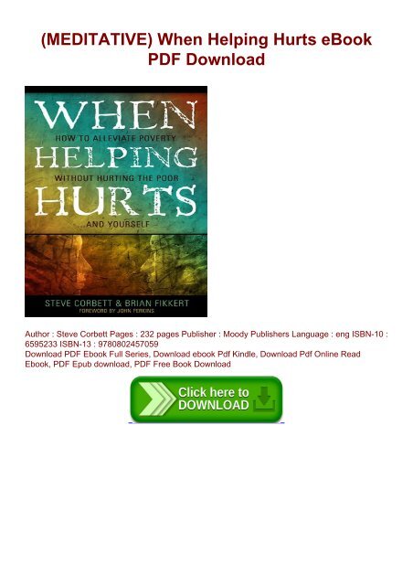 (MEDITATIVE) When Helping Hurts eBook PDF Download