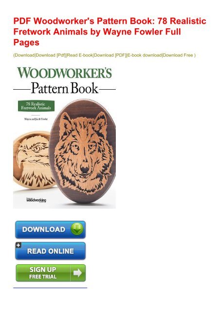 PDF Woodworker's Pattern Book: 78 Realistic Fretwork Animals by Wayne ...