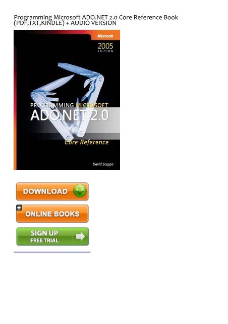 (Nx6z) Download Book Programming Microsoft ADO.NET 2.0 Core Reference eBook