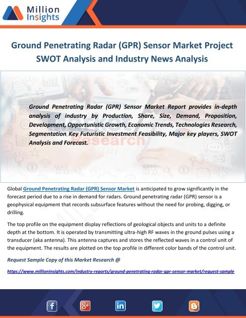 Ground Penetrating Radar (GPR) Sensor Market Project SWOT Analysis and ...