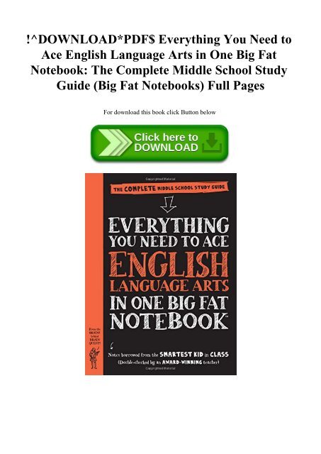 !^DOWNLOADPDF$ Everything You Need to Ace English Language Arts in One ...
