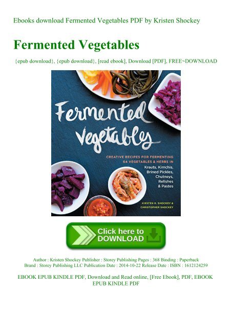 Ebooks download Fermented Vegetables PDF by Kristen Shockey