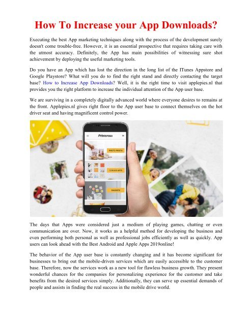 How To Increase your App Downloads