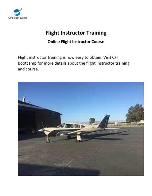 Flight Instructor Training