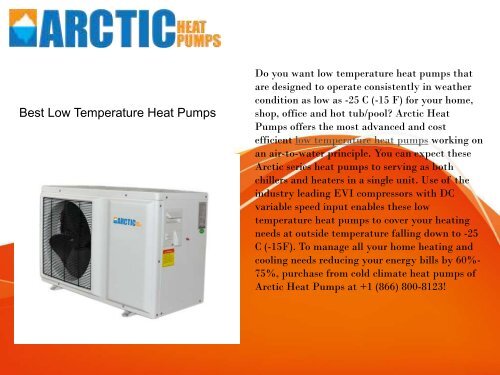 Best Low Temperature Heat Pumps