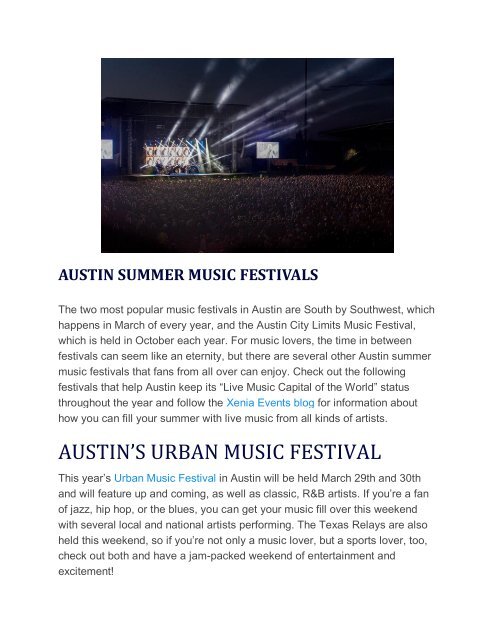 AUSTIN-SUMMER-MUSIC-FESTIVALS