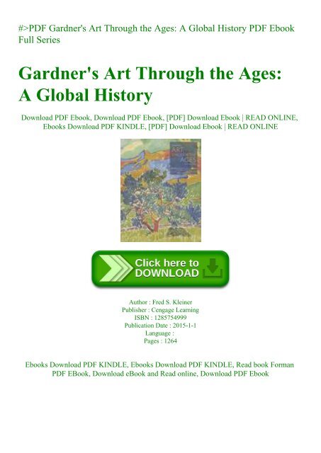 #PDF Gardner's Art Through the Ages A Global History PDF Ebook Full Series