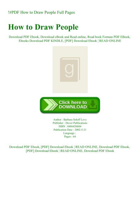 !#PDF How to Draw People Full Pages