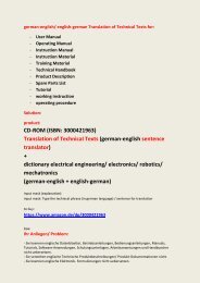 technical manual + sentence translator: german-english dictionary ...