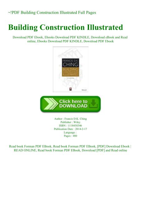 ~!PDF Building Construction Illustrated Full Pages