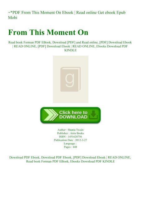 ~PDF From This Moment On Ebook Read online Get ebook Epub Mobi