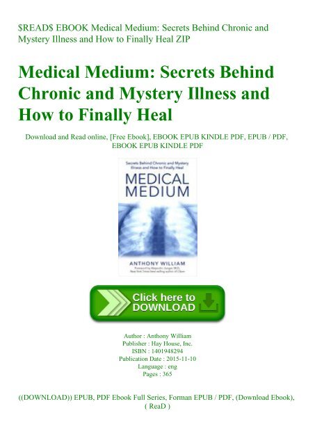 $READ$ EBOOK Medical Medium Secrets Behind Chronic and Mystery Illness ...