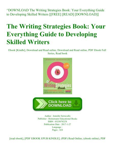 ^DOWNLOAD [PDF] The Writing Strategies Book Your Everything Guide to ...