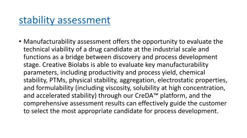 stability assessment